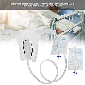 Silicone Urine Collector with 2 Urine Bags, Male Urinary Incontinence Management Solution Kit, Bladder Control Devices for Men Bedridden, Men Urinal Wearable Portable