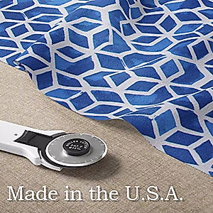 Grouchy Goose Cubed Blue Bench/Porch Swing Indoor/Outdoor Cushion, 1 Count (Pack of 1)