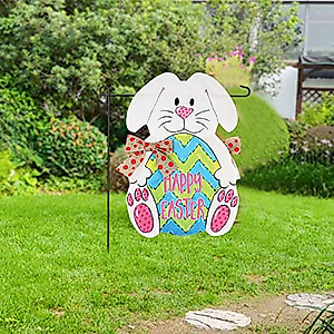 Fun-Here Easter Bunny Eggs Garden Flag Double Sided Home Garden Outdoor Decorative 12" x 18"