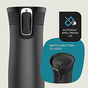 Contigo West Loop Beverage|Water Bottles, 16 Ounce (Single Pack), Licorice Metallic