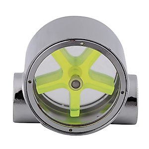 Oumefar Tungsten Alloy Standard Thread Computer Water Cooling Flow Indicator G1/4 Inch Visual Water Flow Indicator for Observing Water Flow Speed etc