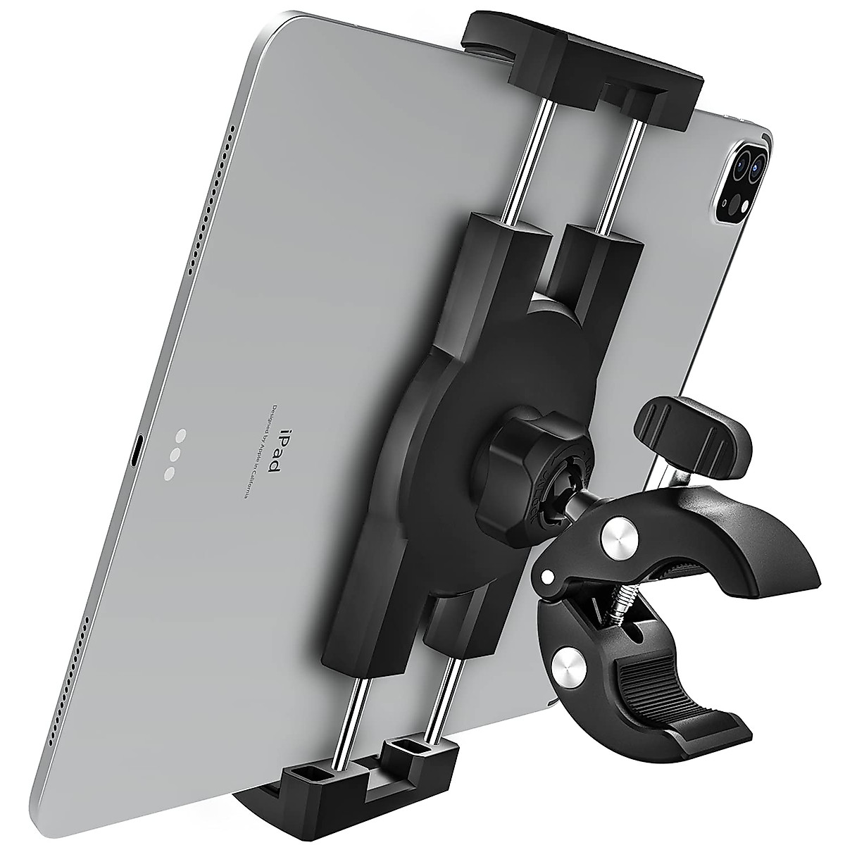 woleyi Spinning Bike Tablet Mount Holder, Indoor Stationary Exercise Bikes Tablet Clamp, Gym Treadmill Elliptical Tablet Stand for iPad Pro/Air/Mini, Galaxy Tab/Z Fold, iPhone and More 4.7-13" Devices