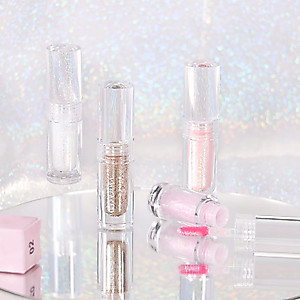 YMH BEAUTE Liquid Glitter Eyeshadow Loose Glitter Glue for Eye Crystals Makeup (02 03)