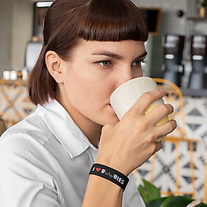 W B Funny I Love Boobies Bracelet Wristband 12-Pack