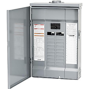 Square D - HOM2040M100PRB Homeline 100 Amp 20-Space 40-Circuit Outdoor Main Breaker Load Center (Plug-on Neutral Ready), ,