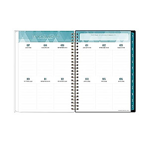 2023-2024 Blue Sky™ Inkwell Press Windblown CYO Horizontal Weekly Flex Academic Planning Calendar with Notes, 5-7/8" x 8-5/8", Charcoal, July 2023 to June 2024, 142390