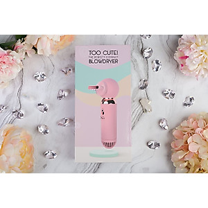 Aria Beauty Too Cute Compact Hair Dryer - Lightweight, Portable Blow Dryer with High or Low Settings - Negative Ionic Technology - Rose Gold - 1 pc