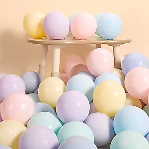 Party Pastel Balloons 100 Pcs 10" Macaron Candy Colored Latex Balloons for Birthday Wedding Engagement Anniversary Christmas Festival Picnic or Any Friends & Family Party Decorations- Multicolor