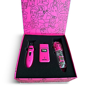 TPOB Slime 2 Candy Pink Clipper Trimmer Shaver Set Barber Hair Clippers in Matte Pink with Taper Blade