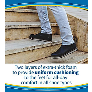 Dr. Scholl’s Comfort Double Air-Pillo Insoles, Men’s Size 7-13, Women’s Size 5-10 , 1 Pair