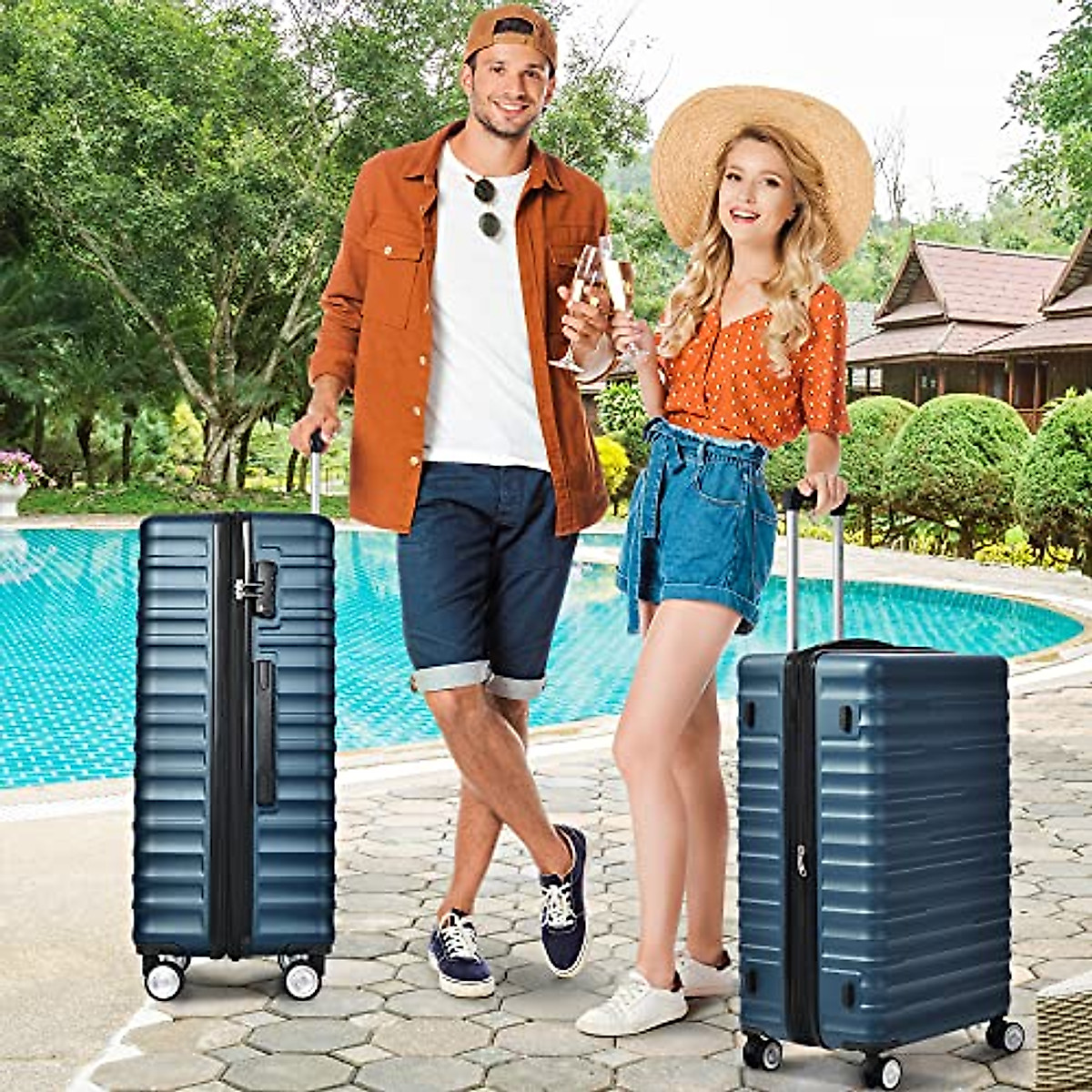 Merax Carry on Luggage Sets of 3 Suitcases with Wheels 20 24 28 Inch Luggage with Spinner Wheels Hard Shell TSA Luggage