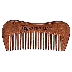 Hand Made Artius Man Sandalwood Fine Tooth Beard Comb