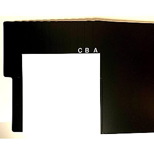 DIY Kit [Do-it-Yourself] A to Z Black LP Vinyl Record Dividers [12-inch Tabbed 12in. Album Organizers A-Z Alphabetical Cards 33 RPM 33rpm (15)