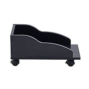 LXBB Home Office Computer Desk with Drawers and Pull-Out Keyboard Tray,Multi-Functions Desk with Pedestal,Study Writing Desk,Computer Workstation,Black