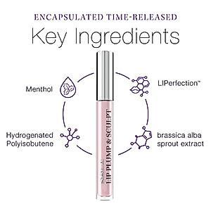 SBLA Beauty Lip Plump & Sculpt, Hydrating Lip Plumper Gloss, Instantly Plumps Lips & Creates Fuller Pout, Baby Glow (Light Pink), 0.11 Oz