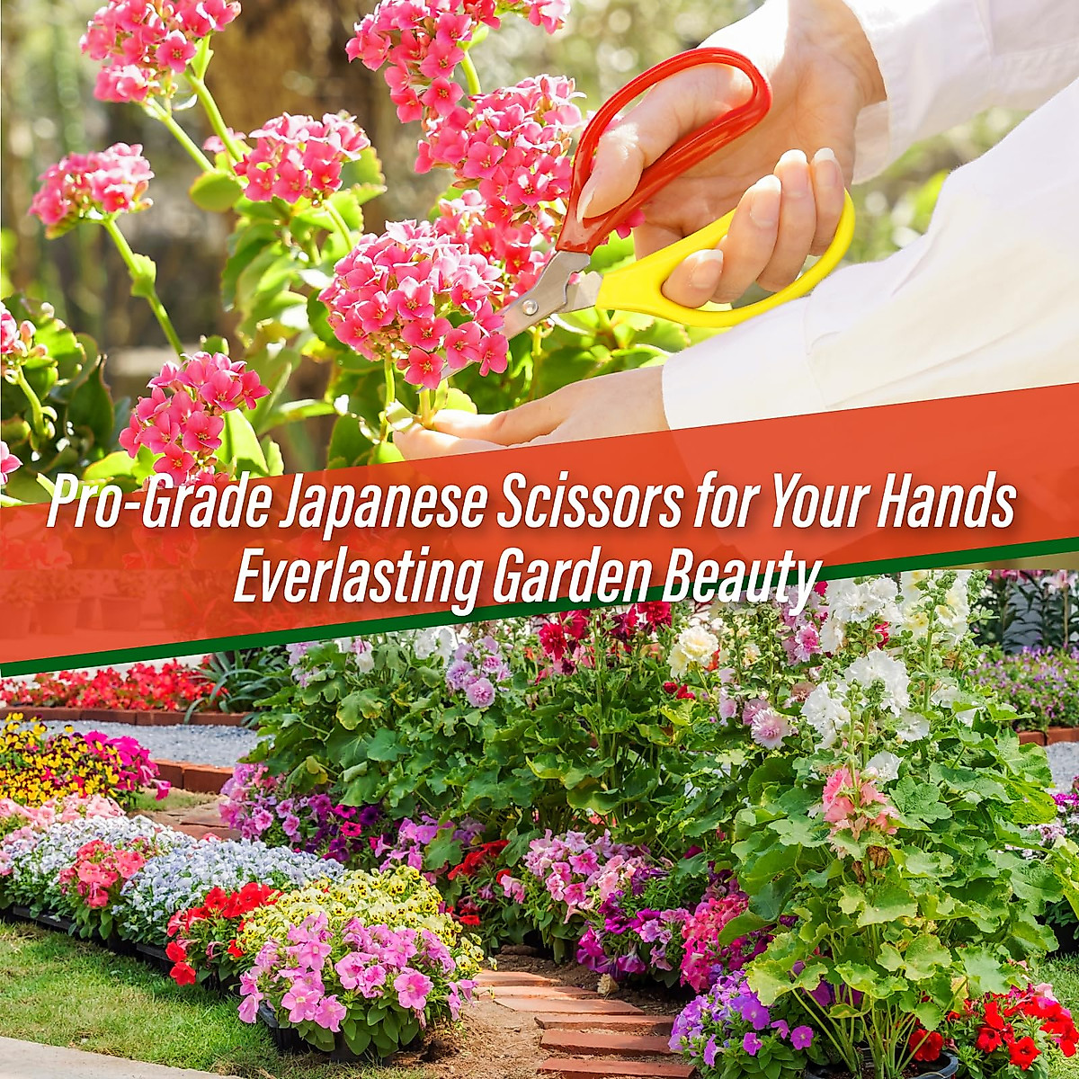 SUIZAN Japanese Trimming Scissors 6” Professional Garden Plant Flower Shears for Gardening Tools
