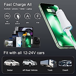 iPhone Fast Charger Car Charger Type C Kit, 20W PD USB C Wall Charger Plug + 38W USB C Car Charger + 2 X 3.3 FT Lighting Cables for iPhone 12/13/14/11/X/8, Pad