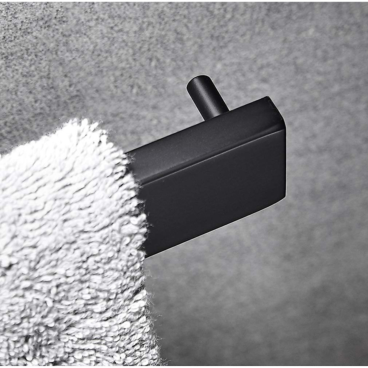 Towel Rack, Hand Towel Ring Holder SUS304 Stainless Steel, Hardware Set Towel Bar for Bathroom, Kitchen, Cabinet in Hotel or Home, Matte Black & Wall Mounted