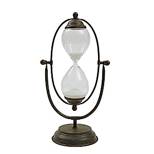 Decorative Metal & Glass Thirty Minute Hourglass