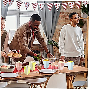 60 Pcs Popcorn Boxes Carton Disposable Containers Snack Boxes for Plastic Container Popcorn Bags Paper Popcorn Boxes Movie Night Supplies Stripe Popcorn Boxes Popcorn Buckets