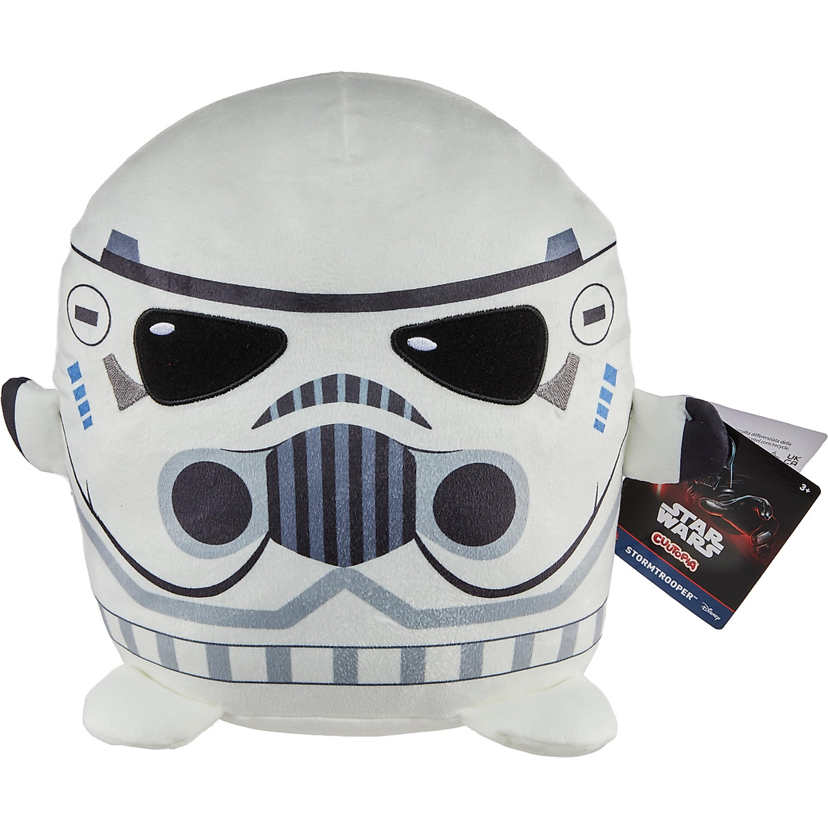 Mattel Star Wars Cuutopia Plush Figure, 10-inch Stormtrooper Soft Rounded Pillow Doll, Collectible Toy Inspired by the Villain Characters