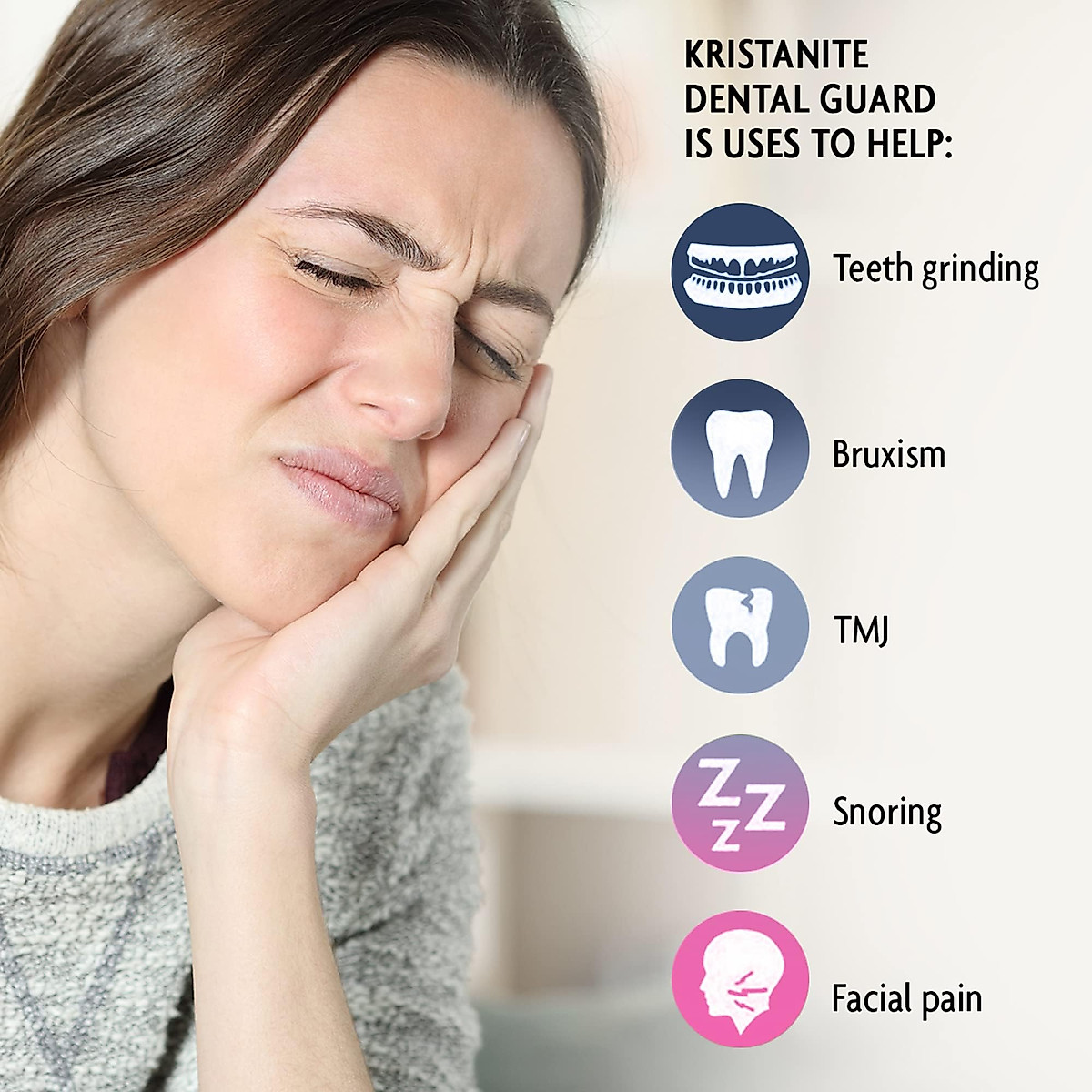 Anti Teeth-Grinding Dental Guard-Ready to use-No Boiling or Molding, Slim, Sleek and Comfortable Works for Upper and Lower Jaw, relieves pain and corrects TMJ and Bruxism