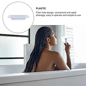 DOITOOL Expandable Bath Shelf Bathtub Caddy Tray Bathtub Holder Non- Slip for Shower Organizer Bathtub Toy Shelf