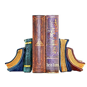 Bellaa 23354 Decorative Bookends Book Book Stopper Bookshelves Bookrack End Library Shelves Non Skid Bookshelf 6 inch