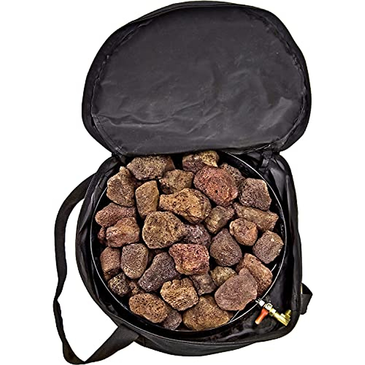 Camp Chef Compact Fire Ring Portable Propane Gas Fire Pit with Carry Kit, 15-Inch Diameter, 55,000 BTU