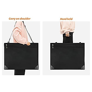 EUYZOU Art Portfolio Case, 18" x 24", Large Art Storage Folder with Handle, Poster Board Storage Bag, Art Carrying Tote Bag with Adjustable Shoulder Strap for Artwork