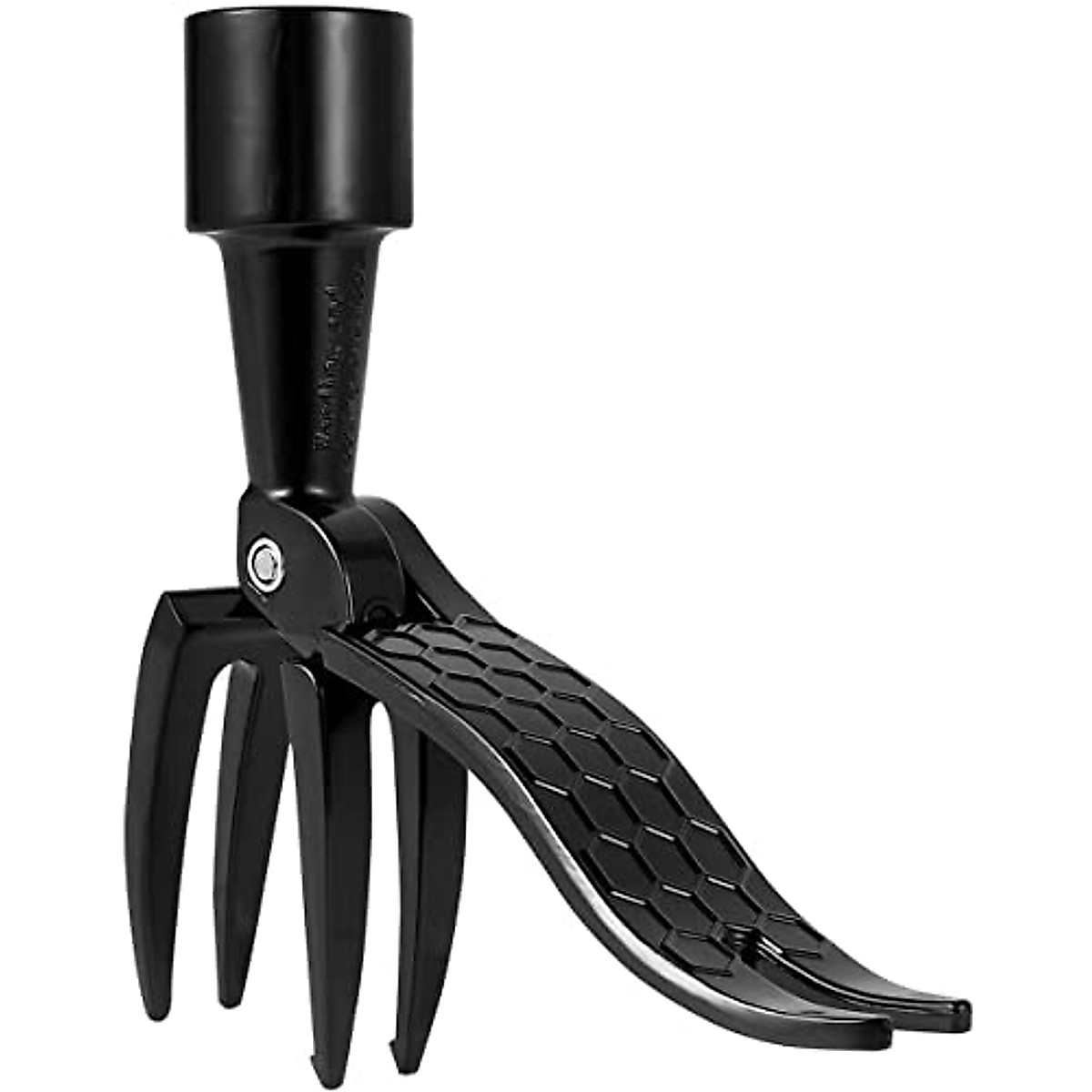 Stand Up Weeder Manual Weed Remover Weed Puller Tool with Foot Plate for Removing Weeds -Black Aluminum Lever Head Weed Puller Garden Weeder Root Remover Tool