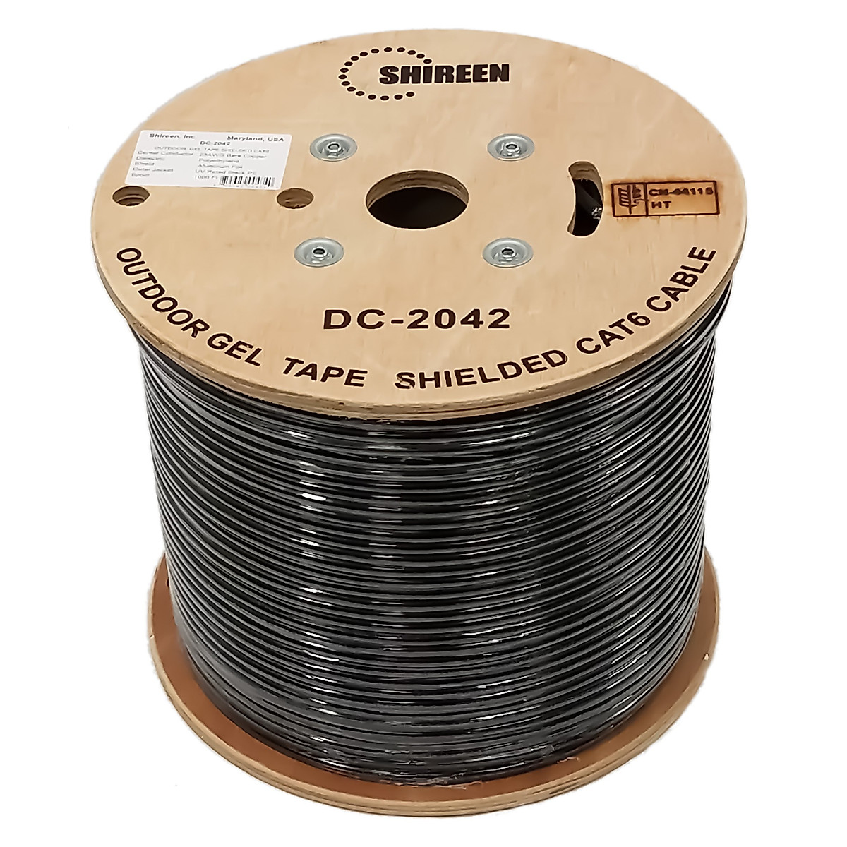 Shireen DC-2042 Outdoor CAT6 Shielded with Dry Gel Tape FTP Cable - 1000ft Spool