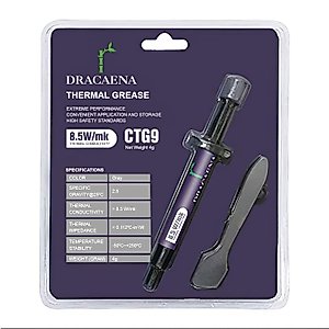 Dracaena Thermal Compound Paste (4Gram), Carbon Based High Performance, Heatsink Paste, Thermal Compound CPU for All Coolers, Thermal Interface Material -CTG9