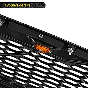 BoardRoad Front Grille Front Hood Grill Raptor Style Matte Black with 3 LED Lights Fit For 04-08 Ford F150 Including XL XLT FX2 FX4 STX XTR Flotillera Lariat King Ranch Platinum