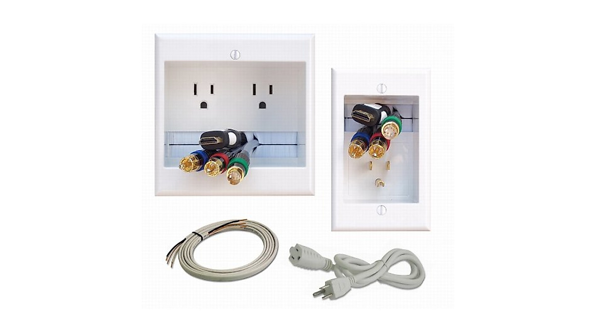 PowerBridge TWO-PRO-6 Dual Power Outlet Professional Grade Recessed In ...