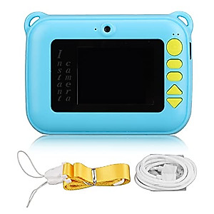 Digital Camera Colorful Kids Selfie Camera Outdoor Viewing for Girls (Blue)