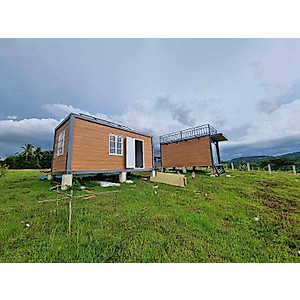 Prefab Hiking House, 20ft Container Home, Portable Mini Home with Deck, Outdoor Living Space for Couples, Suitable for Camping and Hiking 221" D x 144" W x 180" H (Hiking and Nature) w/Terrace