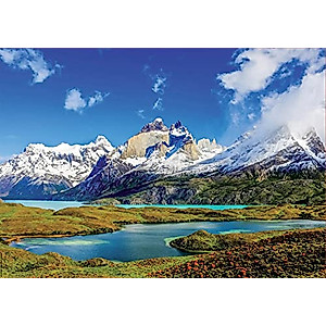 Educa - Torres Del Paine, Patagonia - 1000 Piece Jigsaw Puzzle - Puzzle Glue Included - Completed Image Measures 26.8" x 18.9" - Ages 14+ (19259)