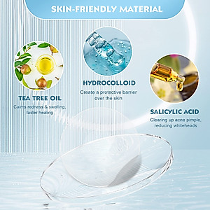 Soonuly Pimple Patches for Face - 180 Hydrocolloid Acne Pimple Patches Salicylic Acid with Tea Tree Oil for Zit Blemish Spot Covers Invisible Pimple Stickers Not Tested on Animals
