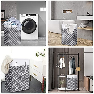 Large Laundry Basket 2 Pack And Double Mesh Laundry Bag Tall Dirty Clothes Hampers For Laundry Collapsible With Handles Thin Fabric Laundry Bin Set For Dorm Bedroom Organizer Storage