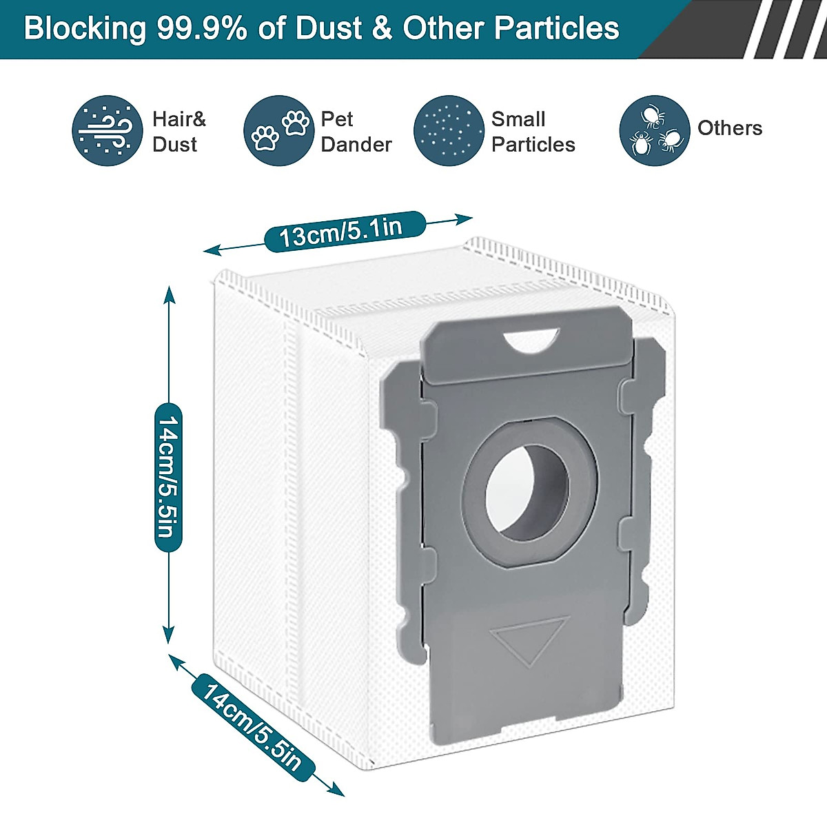 14 Pack Vacuum Bags Compatible for IRobot Roomba Bags i & s & j Series, Replacement Bags for IRobot Roomba i7 i7+, i3 i3+, i1+ j7 j7+ Plus (7550) i8+ s9+(9550), i4+ i6+ Automatic Dirt Disposal Bags