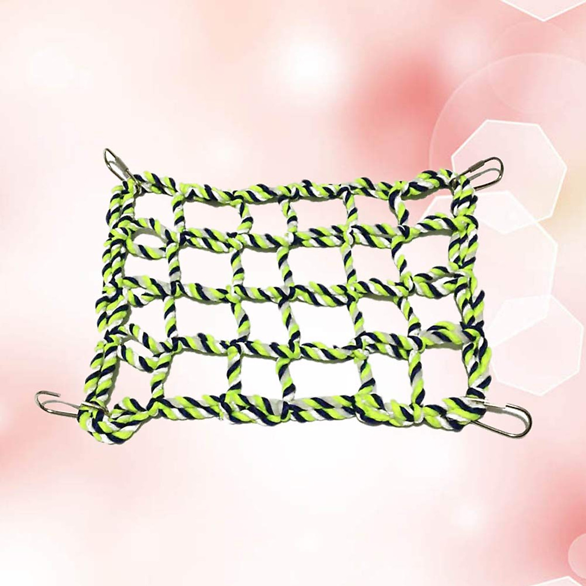 POPETPOP Animal Toys Bird Rope Perches Parrot Toys Chew Toys Hammock Net Animal Activity Toy Mozui Swing Bird Toy Guinea Pig Hammock Chinchilla Cage Ferret Toys Cotton Rope Net Cooling Down