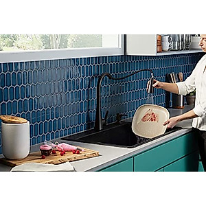 KOHLER R22867-SD-BL Maxton Pull-Down Kitchen Faucet with Soap Dispenser, Pull Down Sprayer, Matte Black