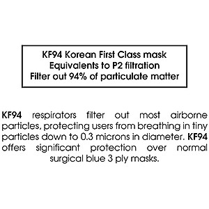 milla lifestyle [Pack Of 10] GOODDAY KOREAN SMALL WHITE Certified KF94 Korean Face Mask Disposable Comfortable Kids Face Mask, Age 5-11, Small Size By Happy Life