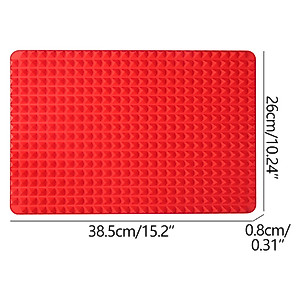 2 Pack Non-Stick Baking Cooking Mat, Silicone Baking Mat Cooking Pan Large Non Stick Fat Reducing Silicone Cooking Mat Oven Baking Tray Sheets Grilling BBQ