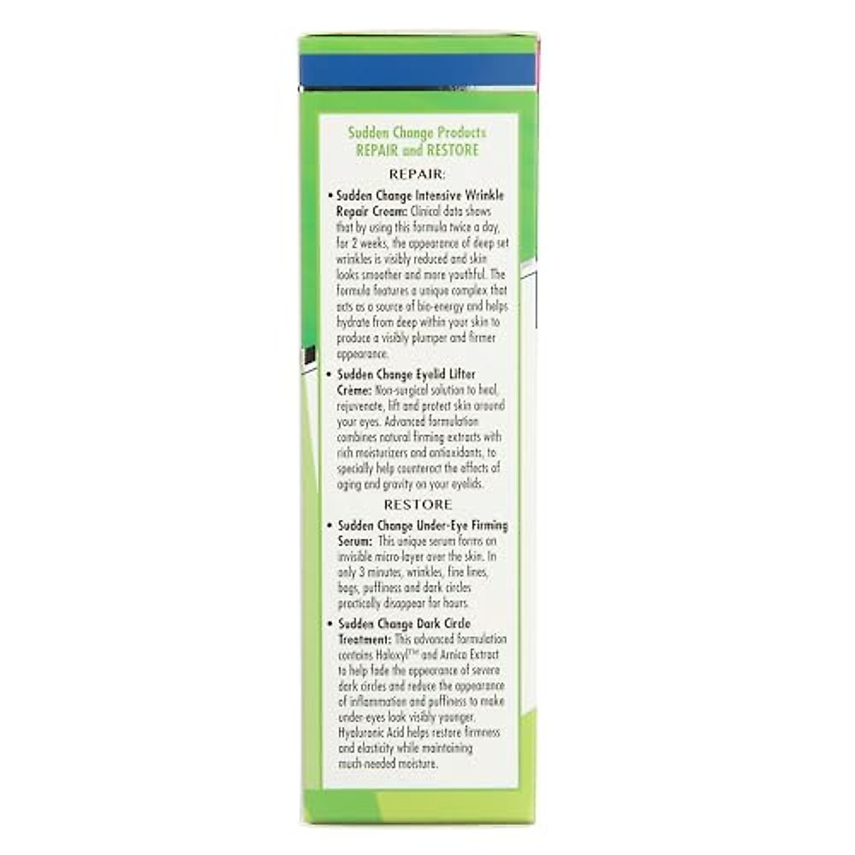 Sudden Change Eyelid Lifter Crème - Dimish Wrinkles & Eyelid Droop - Lift, Firm & Moisturize for Younger Looking Eyes - Formulated with Antioxidants - Makeup Friendly (0.5 oz)