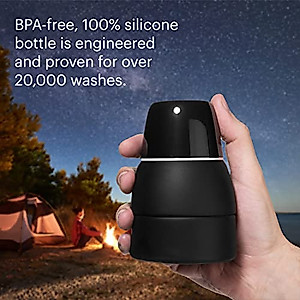 Brondell Bidet GoSpa Collapsible Travel Bidet, Compact and Discreet, with Travel Bag, 500ml, in Black