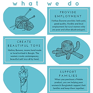 Pebble 200-005CR Fair Trade Handmade Crochet Cotton Red Toadstool Rattle 1 count