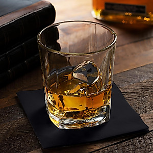 Disposable Linen-Feel Cocktail Napkins, 200-Pack 5" x 5" BLACK Paper Beverage Napkins For Bar, Restaurant And Café, Dessert Napkins For Party, Wedding Or Event