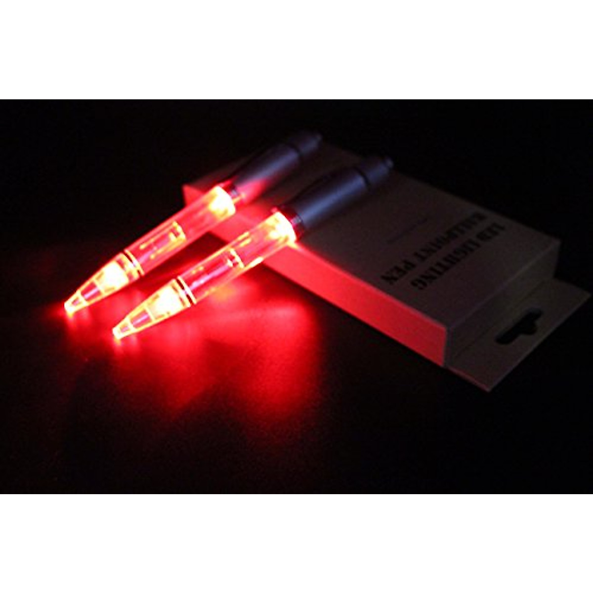 4PCS PACK LED Light up Ballpoint Pen 2 in 1 LED Pen light - Glowing ballpoint pen Lighting in the Dark for Writting&Reading (4PCS, WHITE/RED/BLUE/GREEN)
